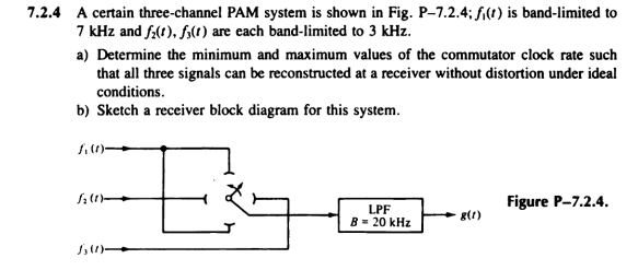 Solved 7.2.4 A certain three-channel PAM system is shown in | Chegg.com