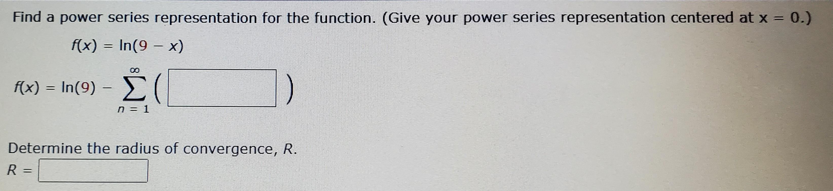 Solved Find a power series representation for the function. | Chegg.com