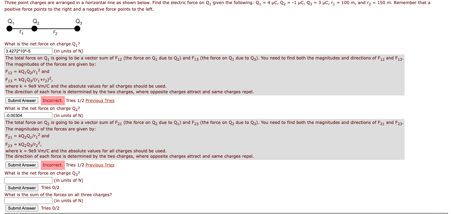 Solved positive force points to the right and a negative | Chegg.com