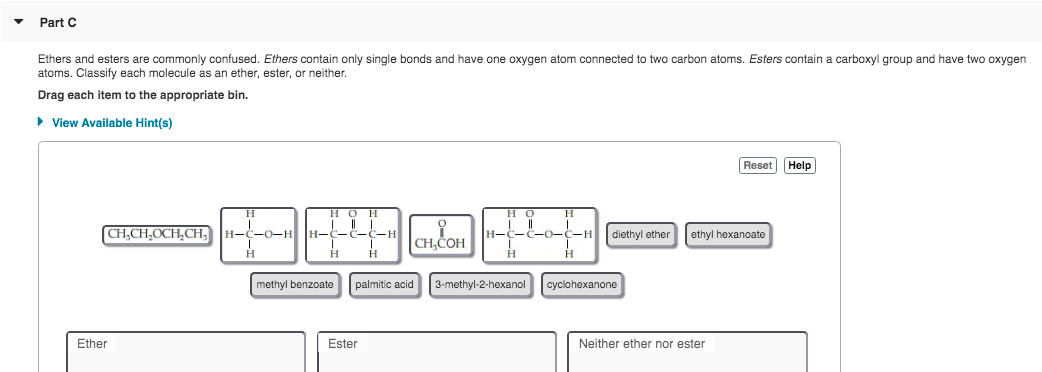 Solved Organic Functional Groups Part A Classify each | Chegg.com