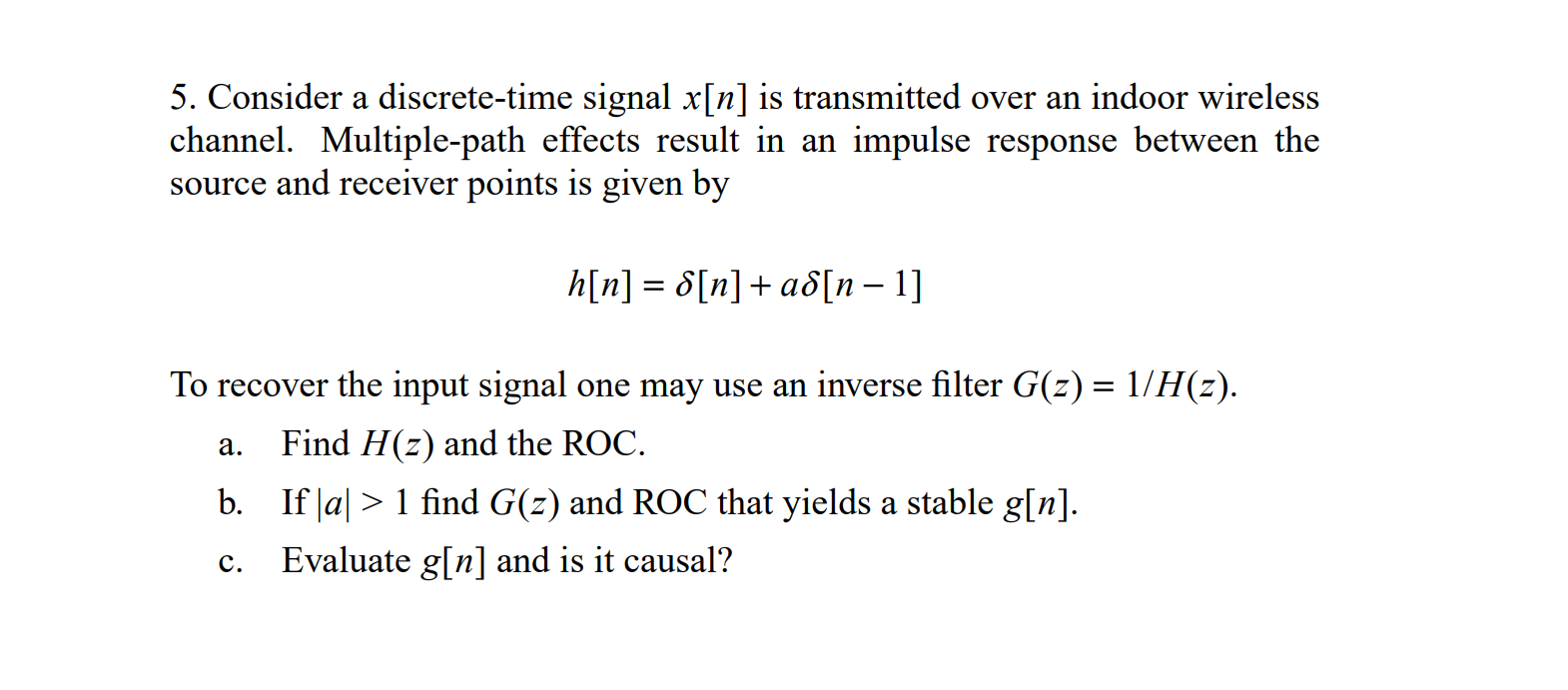 Solved 5. Consider a discrete-time signal x[n] is | Chegg.com