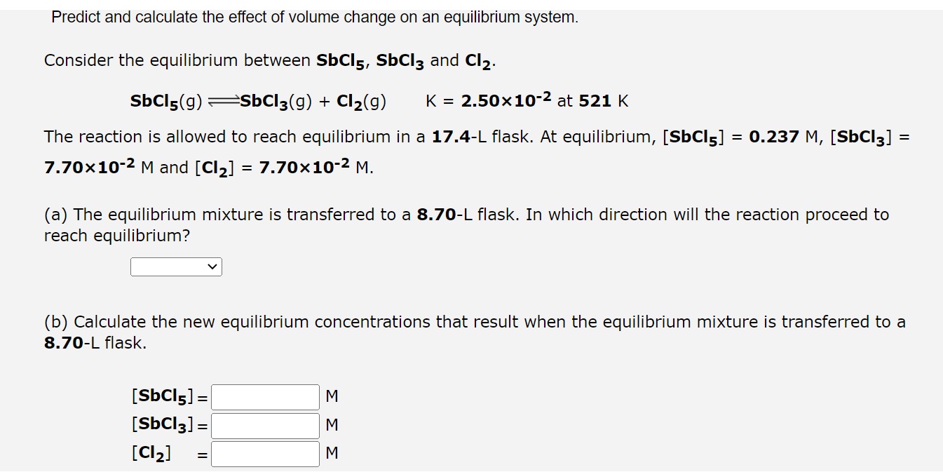 Solved Predict and calculate the effect of concentration | Chegg.com