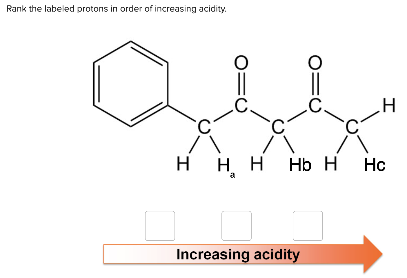 Solved Rank the labeled protons in order of increasing | Chegg.com