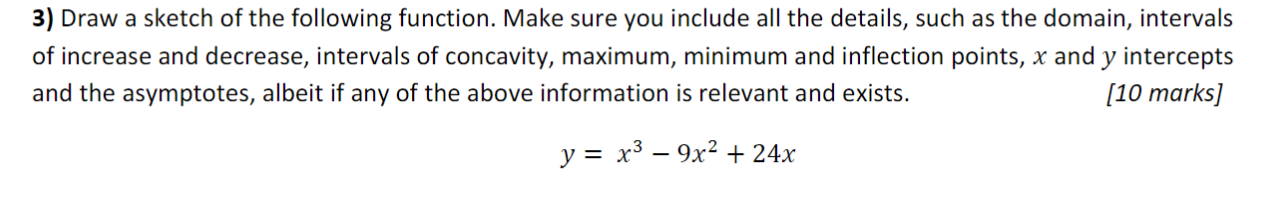 Solved 3) Draw a sketch of the following function. Make sure | Chegg.com