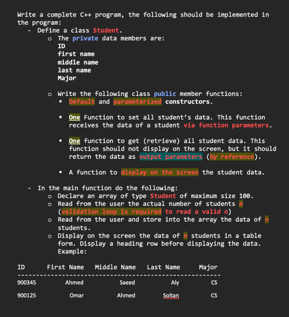 Solved Write a complete C++ program, the following should be | Chegg.com Solved Write a complete C++ program, the following should be | Chegg.com