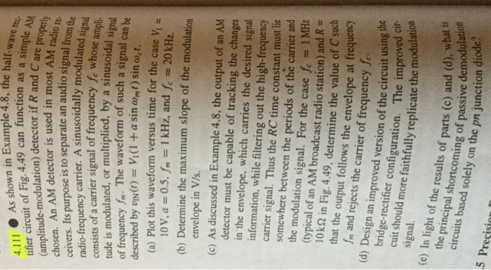 As shown in Example tifier circuit of Fig. 4.49 | Chegg.com