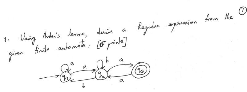 Solved automata question: using Arden's lemma,derive a | Chegg.com