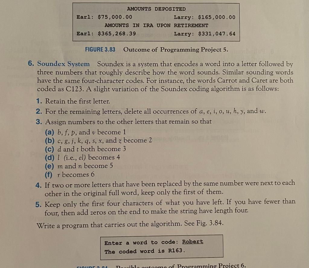 Solved 6. Soundex System Soundex is a system that encodes a | Chegg.com