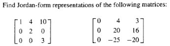 Solved Find Jordan-form representations of the following | Chegg.com