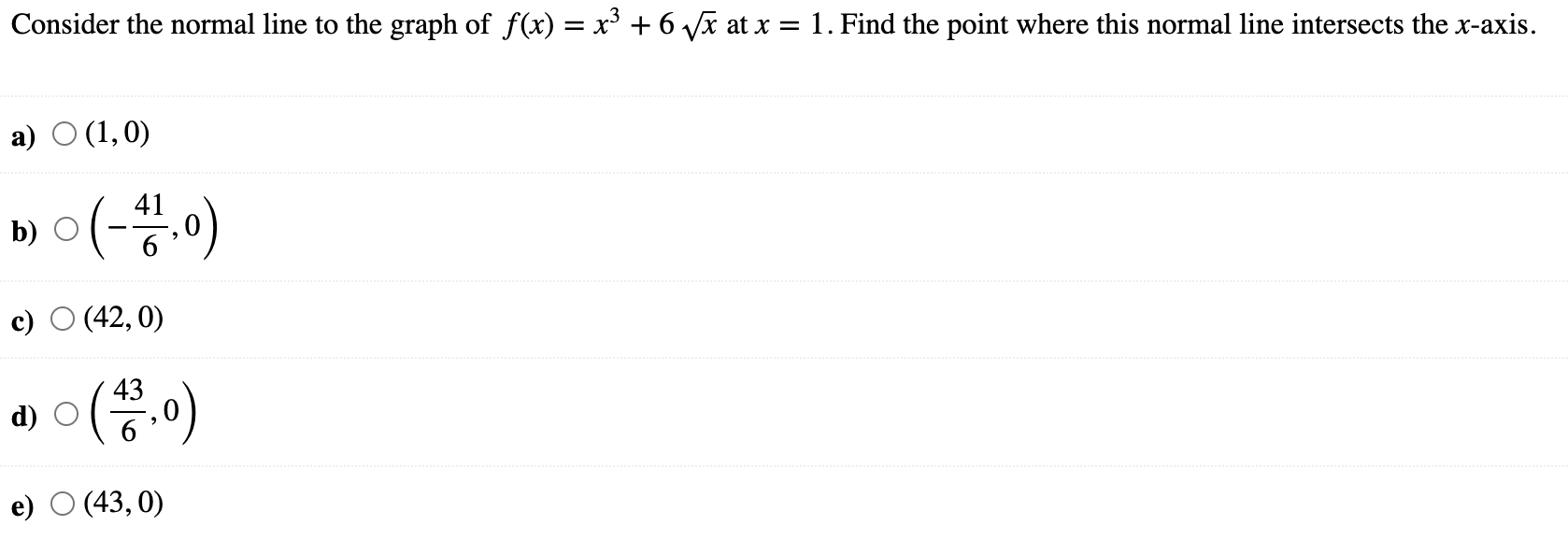 Solved Consider the normal line to the graph of f(x) = x3 +6 | Chegg.com