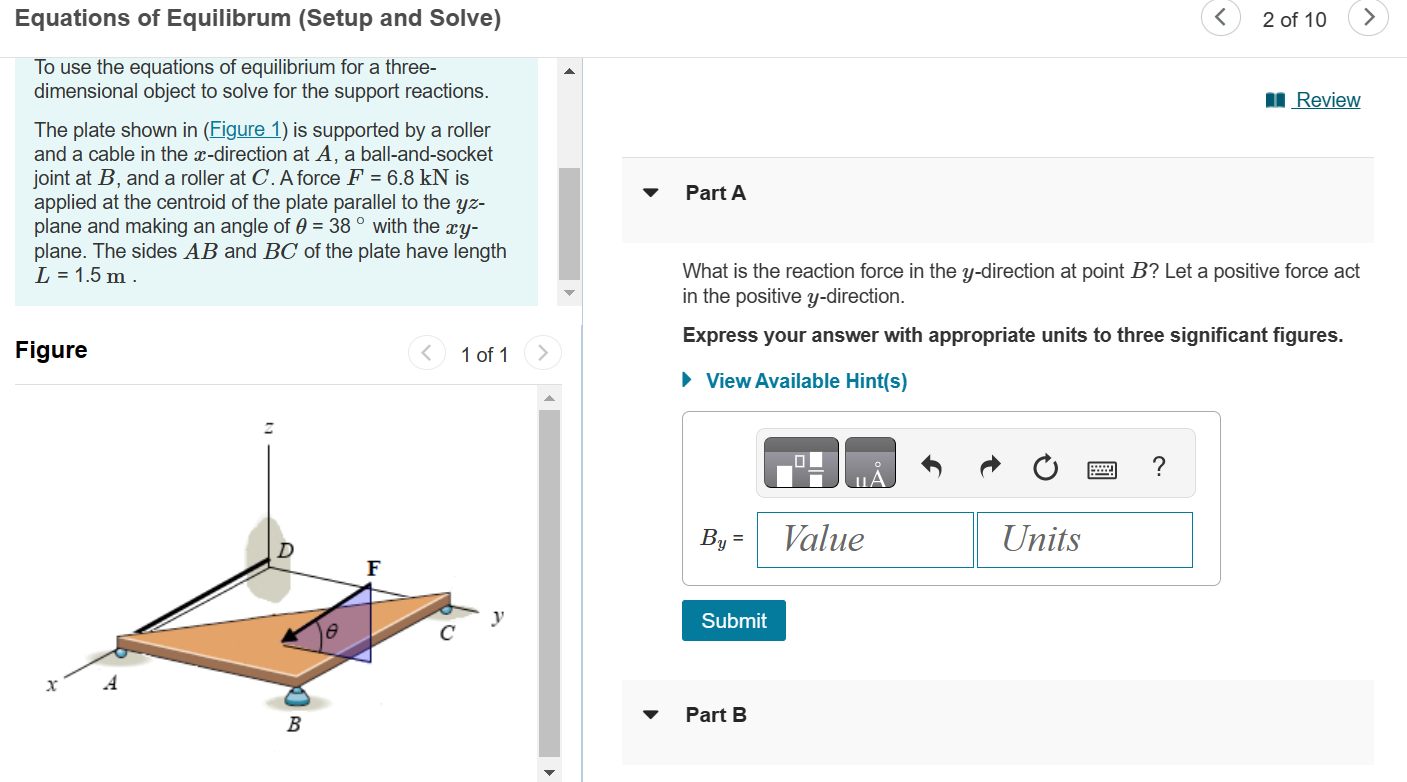 Solved Equations of Equilibrum (Setup and Solve)
