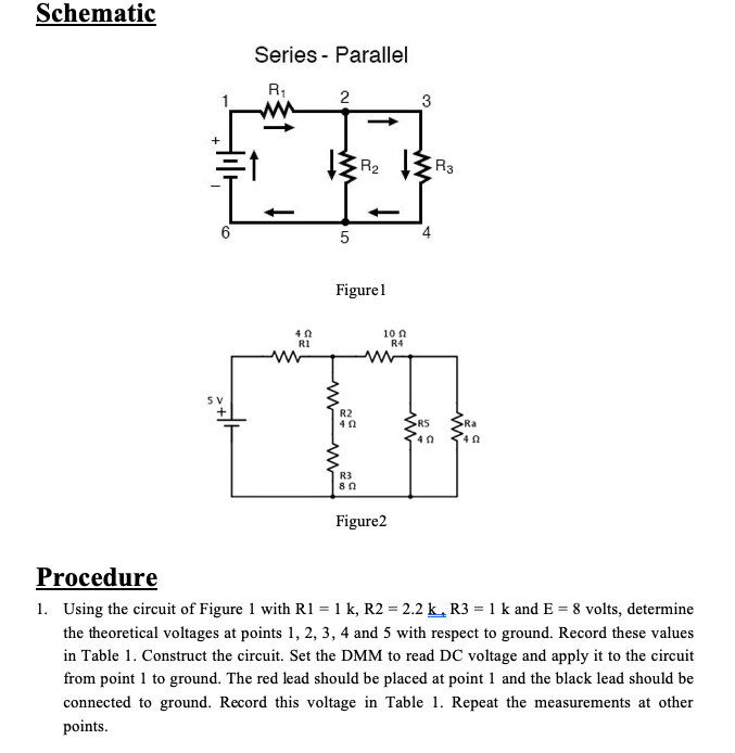 Solved Schematic Series - Parallel R1 2 3 R2 R3 6 5 4 | Chegg.com