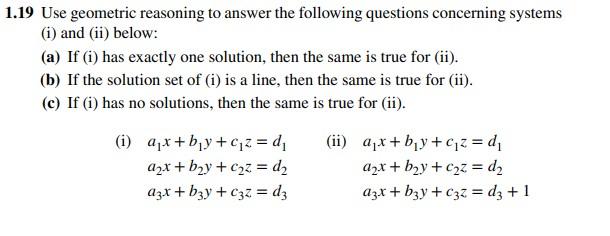 Solved 19 Use geometric reasoning to answer the following | Chegg.com