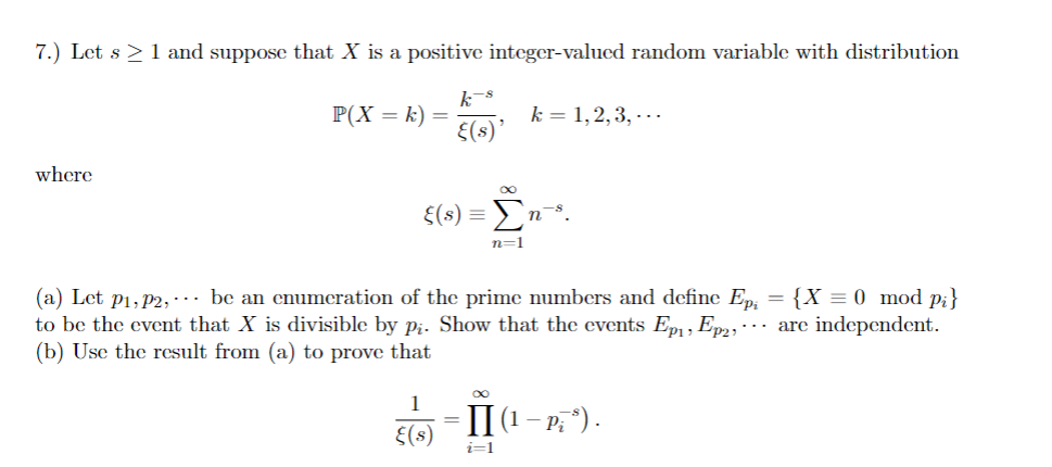 Solved 7.) Let s≥1 and suppose that X is a positive | Chegg.com
