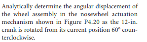 Solved Analytically determine the angular displacement of | Chegg.com