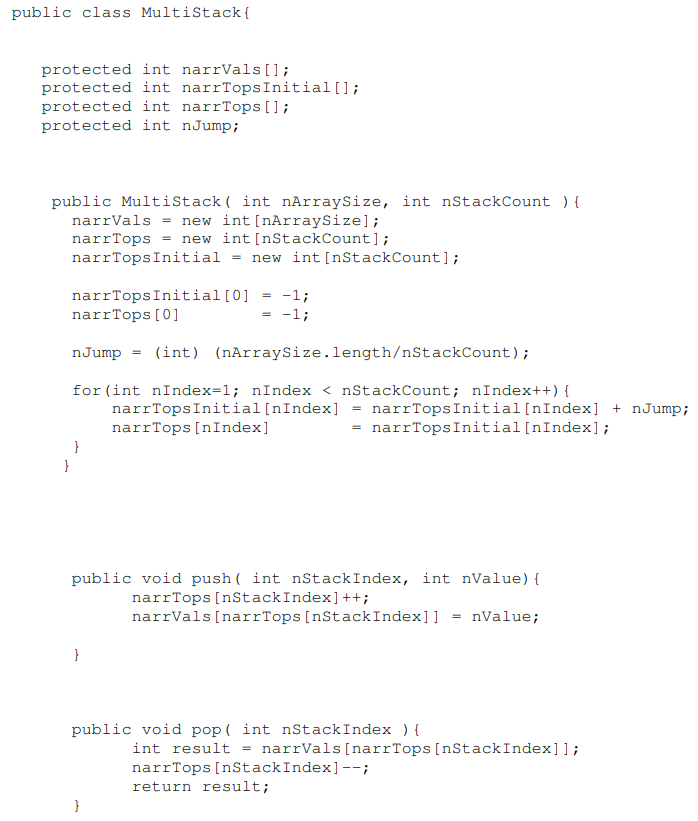 Solved public boolean isEmpty ( int StackIndex) \{ return | Chegg.com