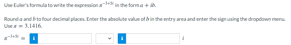 Solved Use Euler's formula to write the expression a-3+5i in | Chegg.com