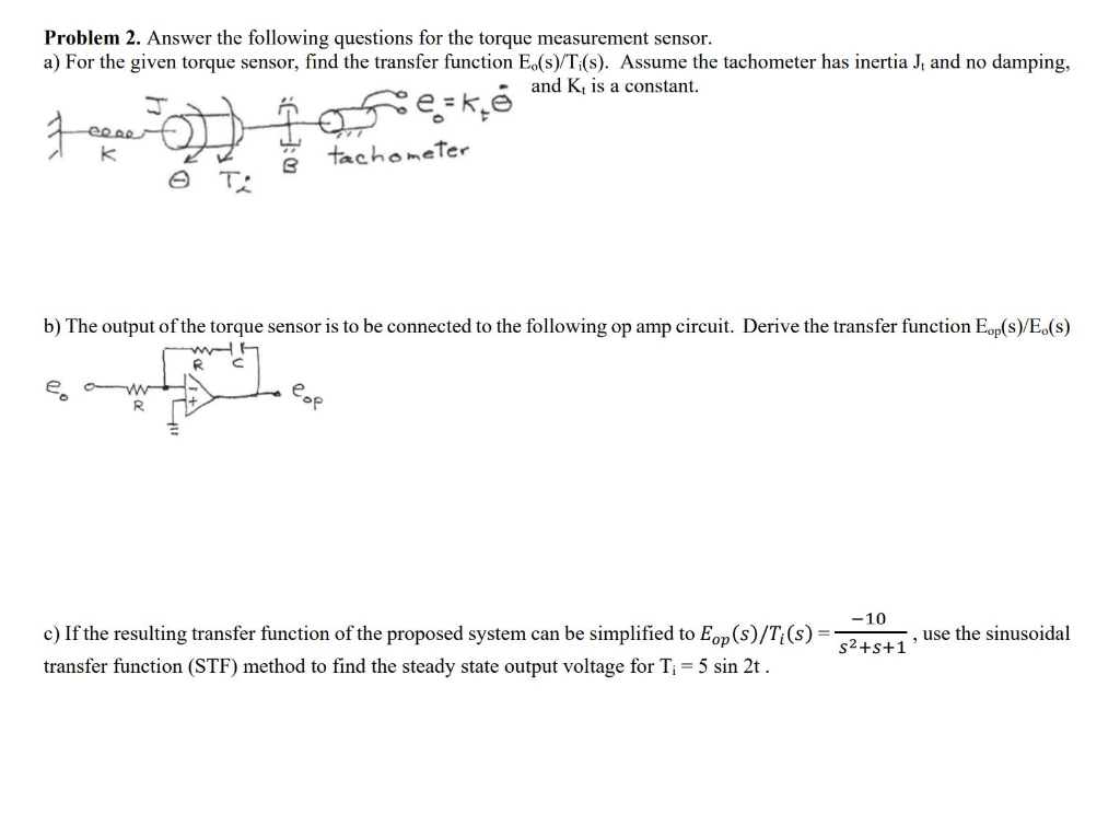 Solved Problem 2. Answer the following questions for the | Chegg.com