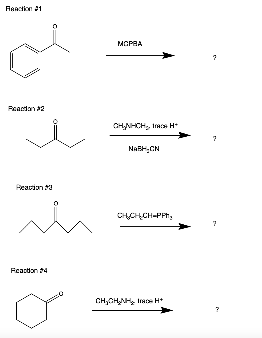 Solved Draw the major product of these 4 reactions. | Chegg.com