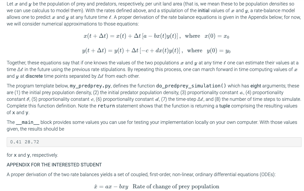 Population balance models are common ways to examine | Chegg.com