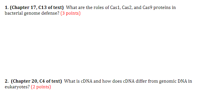 Solved (Chapter 17, ﻿C13 ﻿of text) ﻿What are the roles of | Chegg.com
