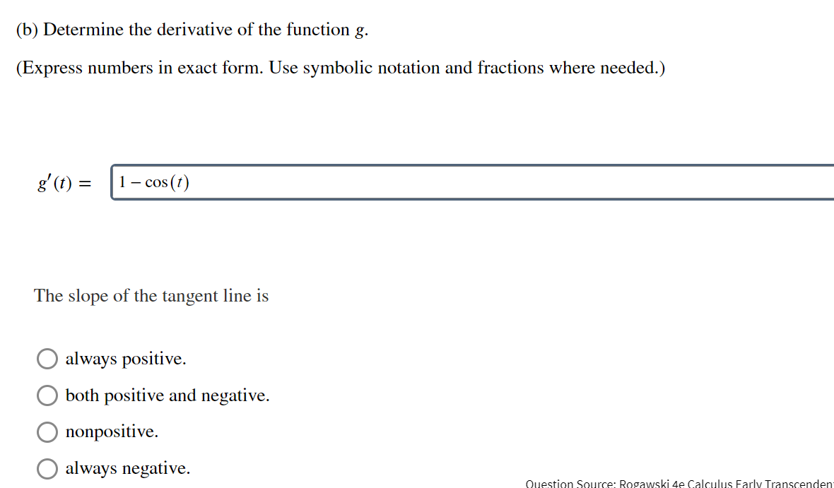 Solved Let g(t)=t−sin(t). (a) Plot the graph of g.(b) | Chegg.com