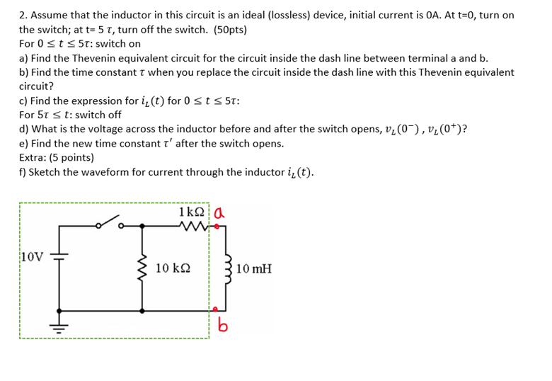 Solved 2. Assume that the inductor in this circuit is an | Chegg.com