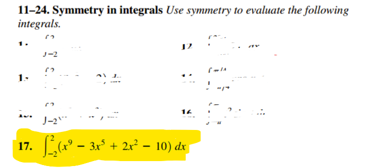 Solved 11-24. Symmetry in integrals Use symmetry to evaluate | Chegg.com