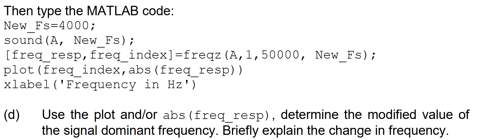 Solved Type the following MATLAB code: clear all Fs=8000; | Chegg.com