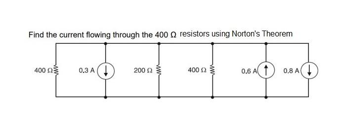 Solved Find the current flowing through the 400 resistors | Chegg.com