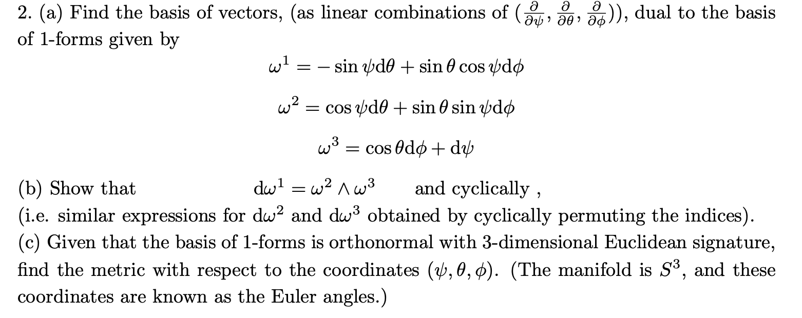 2. (a) Find the basis of vectors, (as linear | Chegg.com