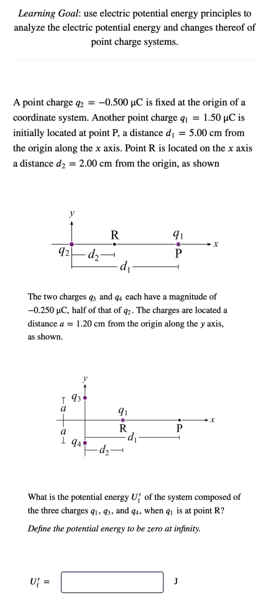 Solved point charge systems.A point charge q2=-0.500μC ﻿is | Chegg.com