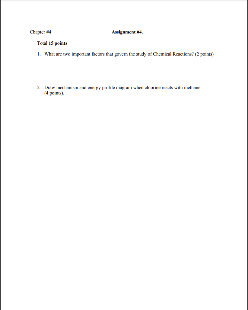 Solved Chapter #4 Assignment #4. Total 15 points 1. What are | Chegg.com