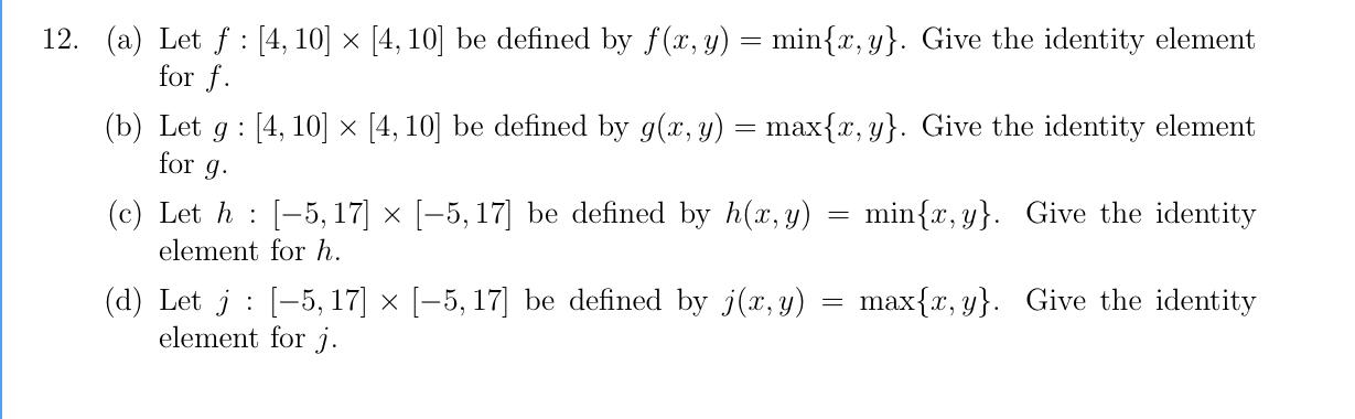 12. (a) Let f : [4,10]×[4,10] be defined by | Chegg.com
