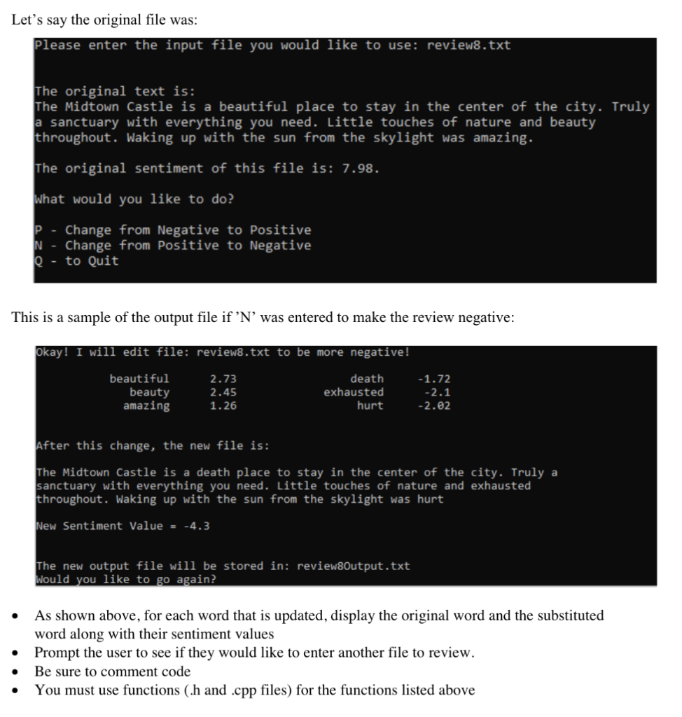 Solved You will be evaluating the sentiment of 4 different | Chegg.com