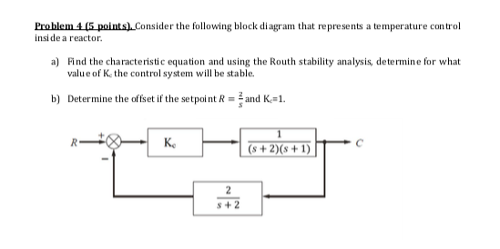 Solved Problem 4 (5 points). Consider the following block | Chegg.com