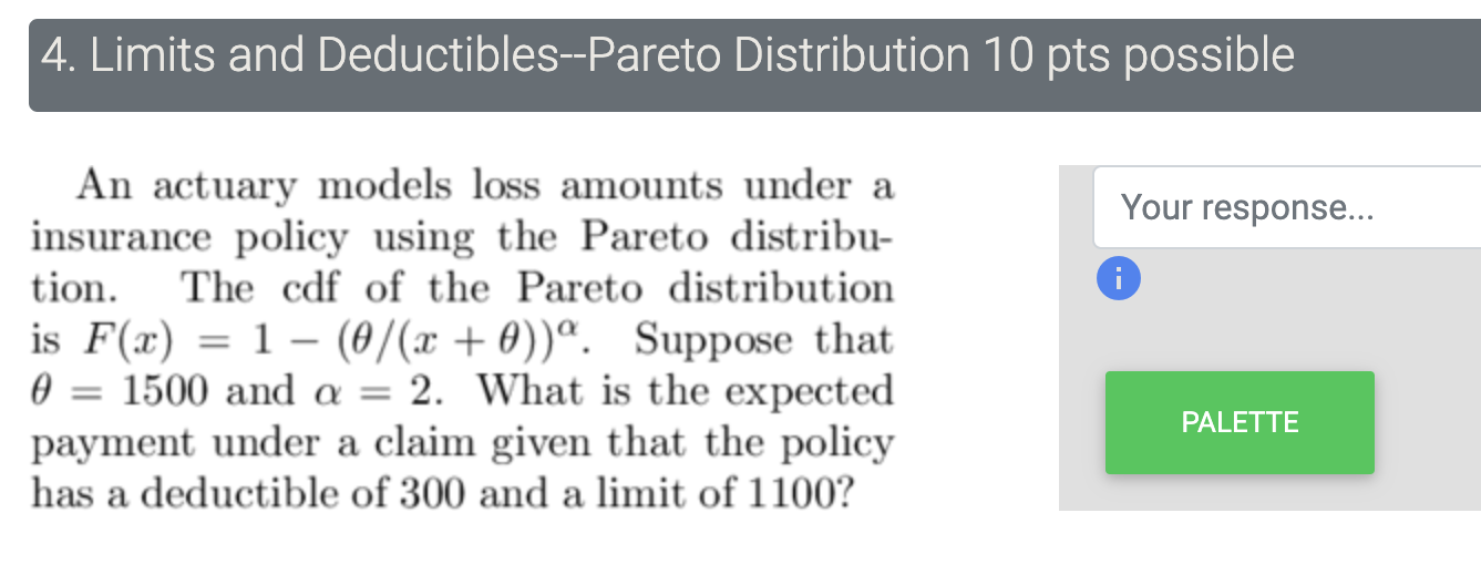 Solved 3. Mixture of Pareto Distributions 10 pts possible | Chegg.com