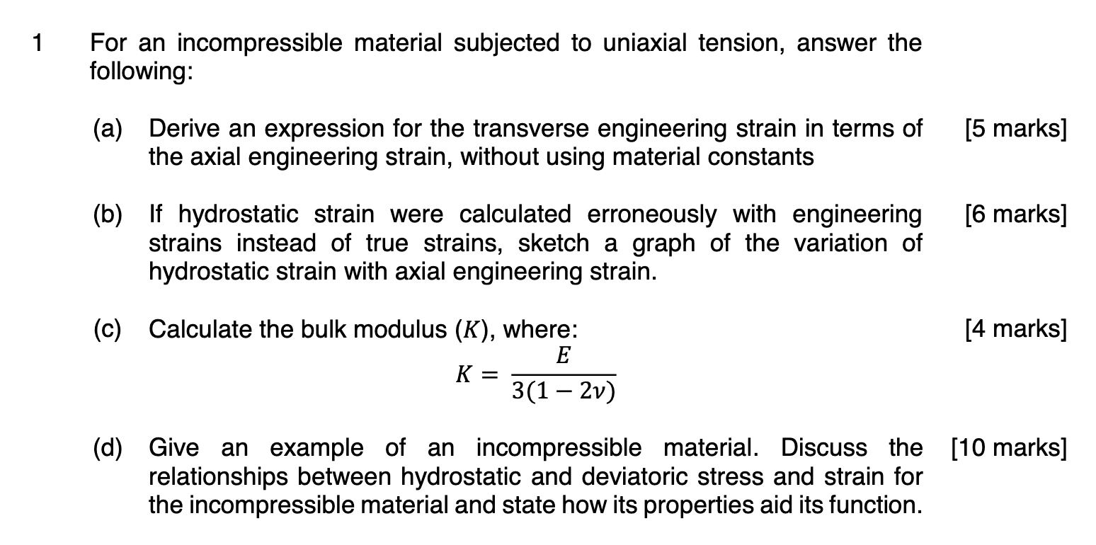 Solved a) DERIVE AN EXPRESSION FOR THE | Chegg.com