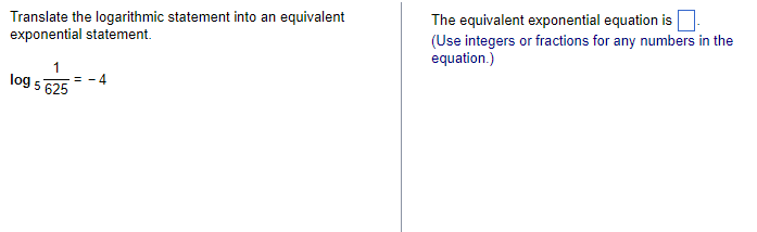 Solved \begin{tabular}{l|l} Translate the logarithmic | Chegg.com