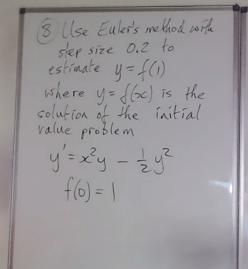 Solved 18 Use Euler's method with step size 0.2 to estimate | Chegg.com