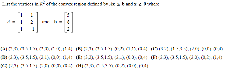 Solved List the vertices in R2 of the convex region defined | Chegg.com