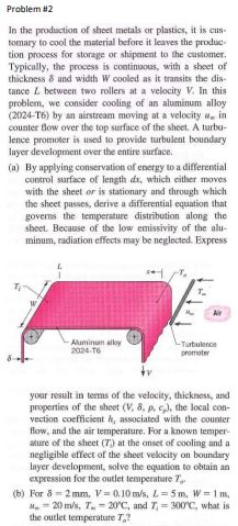 Solved Problem #2 In the production of sheet metals or | Chegg.com