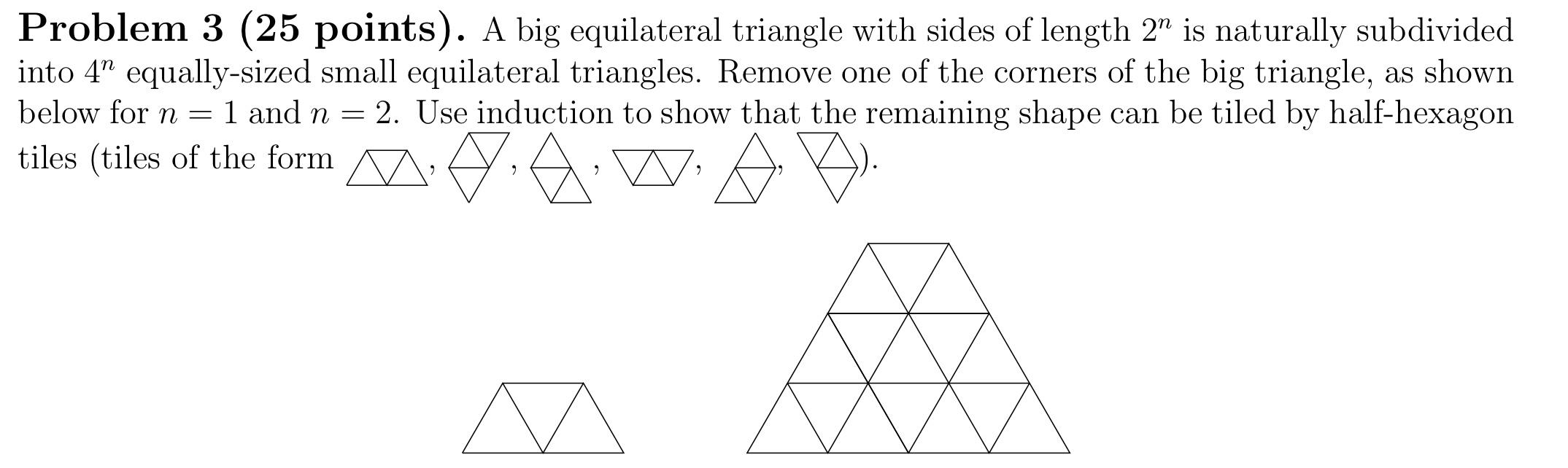 Solved Problem 3 (25 points). A big equilateral triangle | Chegg.com