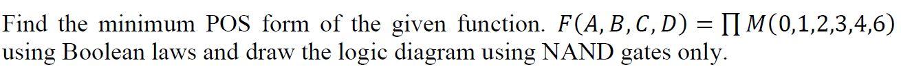 Solved Find The Minimum Pos Form Of The Given Function 0001