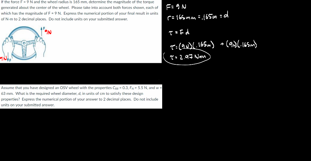 Solved Torque Problem. I don't know what the 2nd question is | Chegg.com