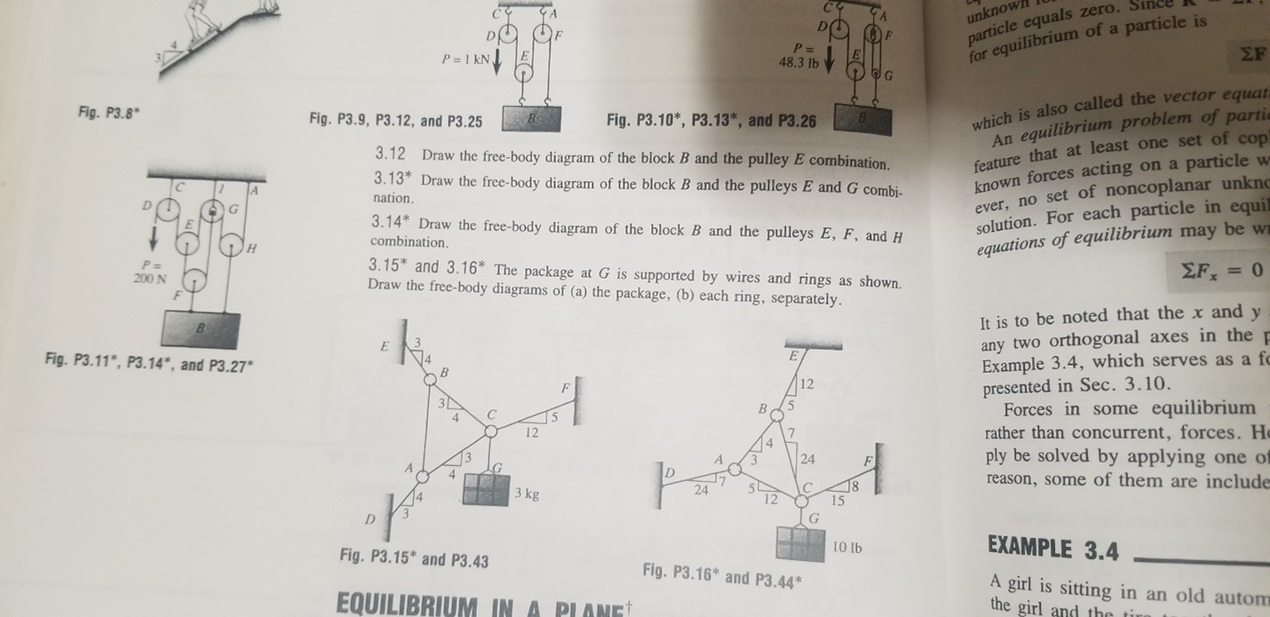 Solved Using figures 3.15 and 3.16, determine the tensions | Chegg.com