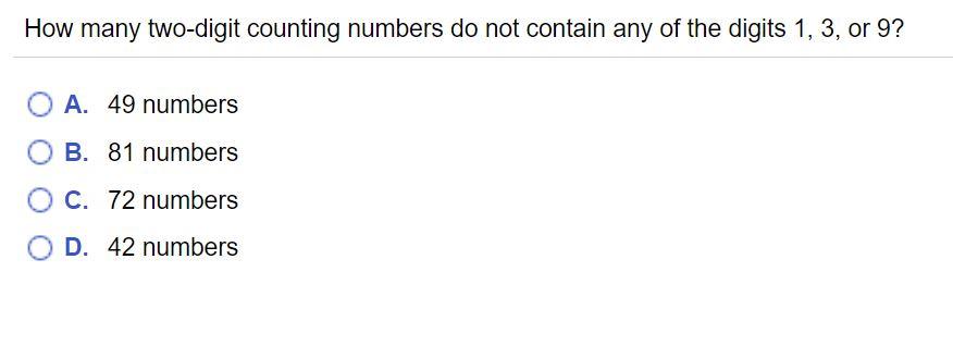 Solved How many two-digit counting numbers do not contain | Chegg.com