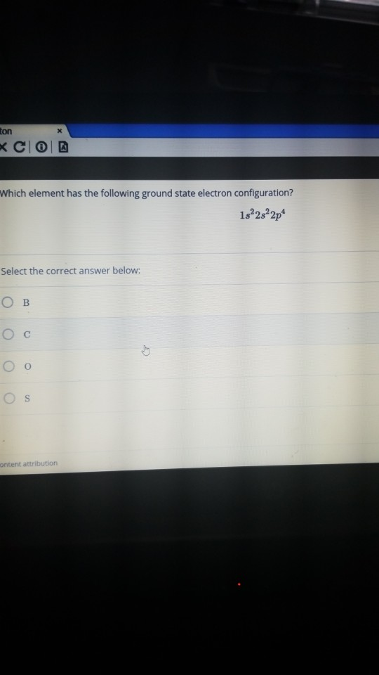 Solved ton Which element has the following ground state | Chegg.com