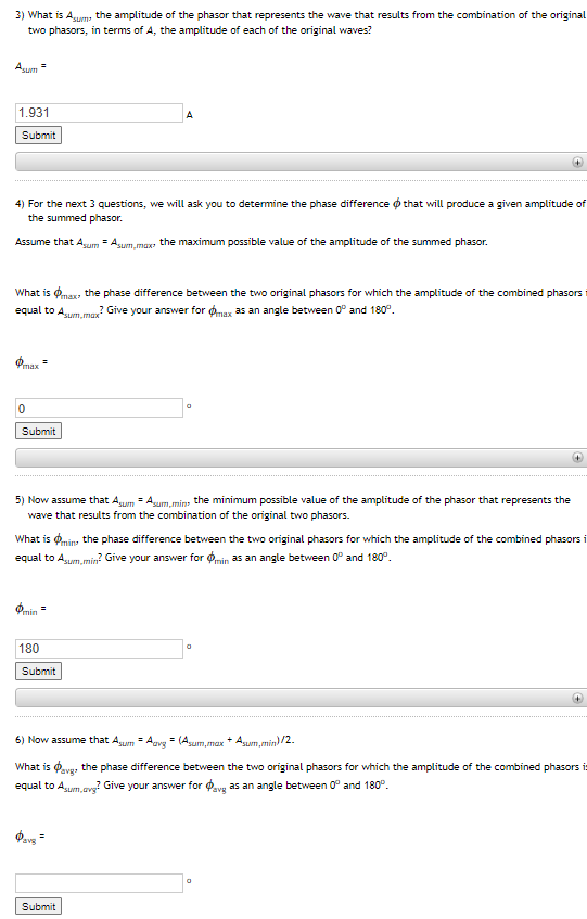 Solved This problem will give you practice with phasors, a | Chegg.com