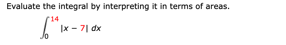 Solved Evaluate the integral by interpreting it in terms of | Chegg.com